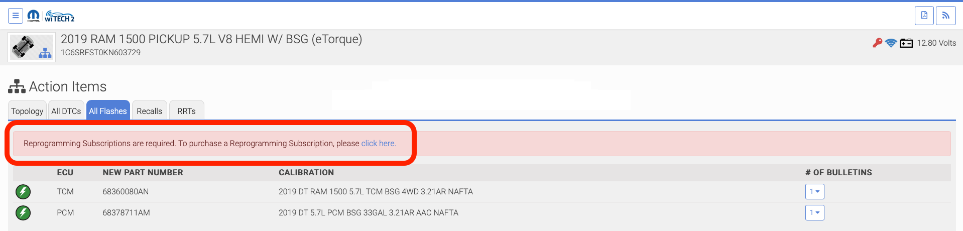 Vehicle Reprogramming Subscription - wiTECH 2.0 Knowledge Base